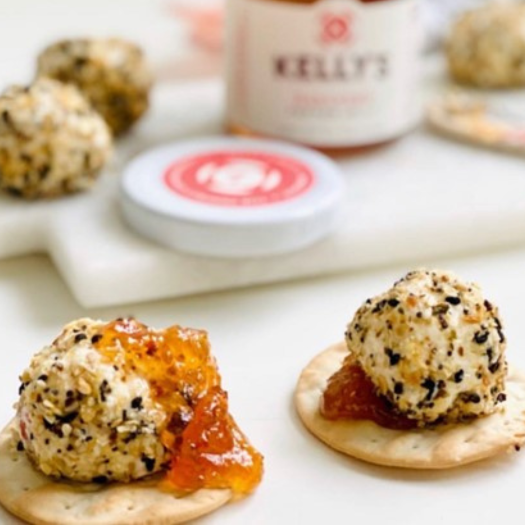 GOAT CHEESE BALLS WITH EVERYTHING BAGEL SEASONING – Kelly's Jelly